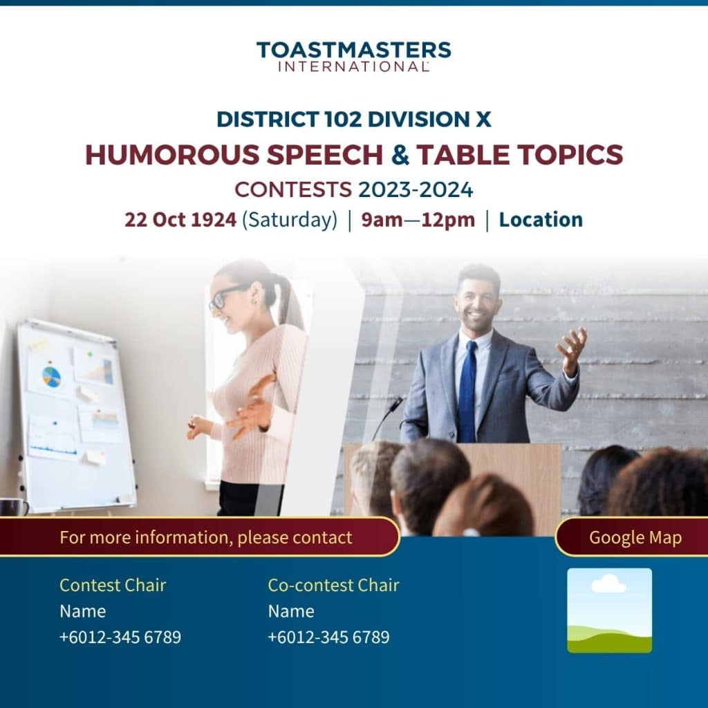 Poster Templates - District 102 Toastmasters International